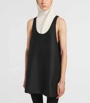 Balenciaga Wool-silk Scoop-neck Top