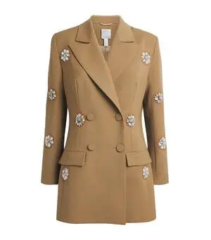 Huishan Zhang Wool Embellished Joanne Blazer