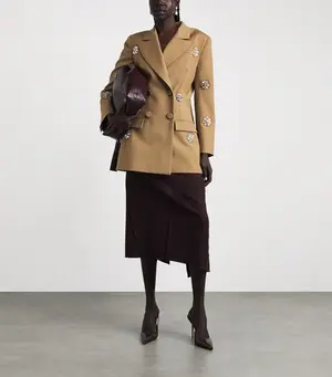 Huishan Zhang Wool Embellished Joanne Blazer