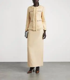 Huishan Zhang Tweed Vania Pencil Skirt