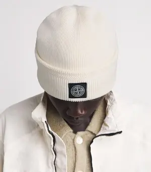 Stone Island Cotton Compass Patch Beanie