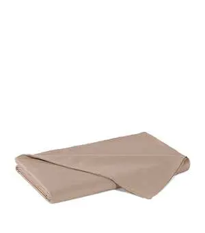 HAMAM Organic Cotton Sateen Core Super King Flat Sheet - Brown