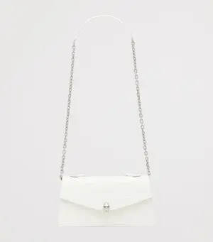Alexander McQueen Croc-embossed Skull Top-handle Bag