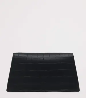 Alexander McQueen Mini Croc-embossed Skull Shoulder Bag