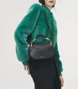 Alexander McQueen Mini Leather Wishbone Top-handle Bag