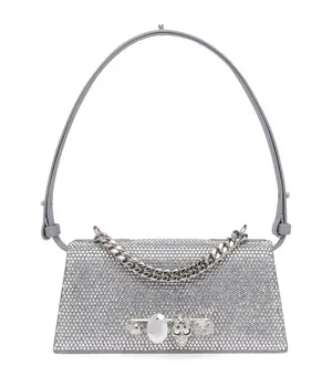 Alexander McQueen Leather Jewelled Shoulder Bag
