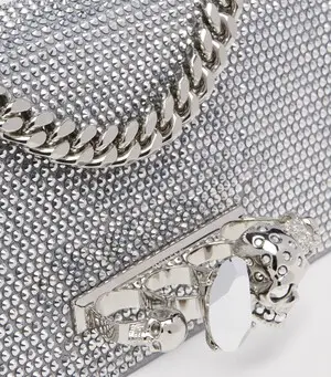 Alexander McQueen Leather Jewelled Shoulder Bag