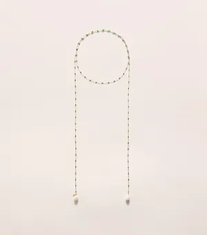 HERMINA ATHENS Beaded Pearl Rosario Necklace