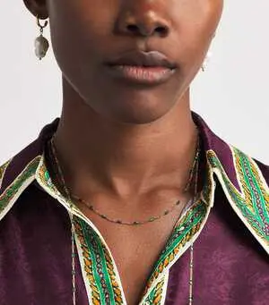 HERMINA ATHENS Beaded Pearl Rosario Necklace