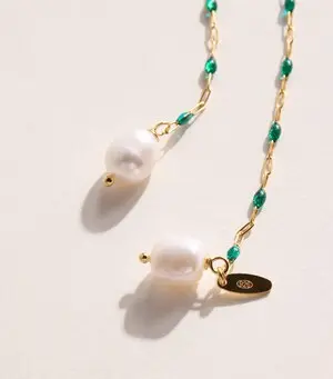 HERMINA ATHENS Beaded Pearl Rosario Necklace