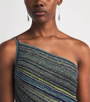 Missoni Stripe One-shoulder Maxi Dress