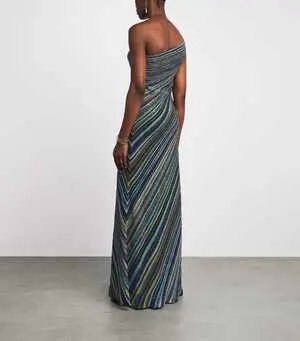 Missoni Stripe One-shoulder Maxi Dress