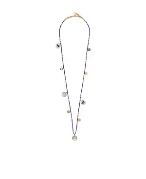 Marni Charm-detail Beaded Necklace - Multicolor