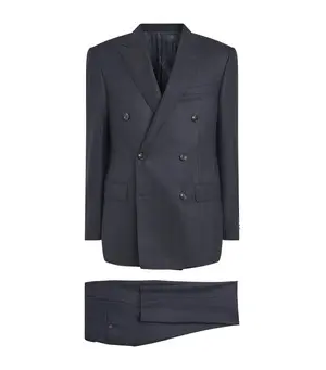 Corneliani Wool Herringbone 2-piece Suit - Navy