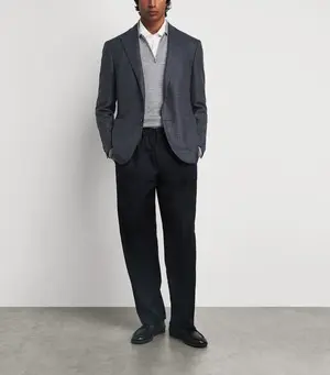 Corneliani Wool Mouliné Check Blazer