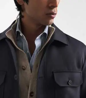 Corneliani Water-repellent Techwool Overshirt