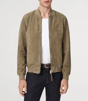 ALLSAINTS Suede Morten Bomber Jacket