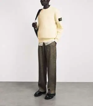 Stone Island Ribbed Compass Patch Sweatshirt