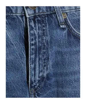 Rag & Bone Logo Patch Straight-leg Jeans - Blue