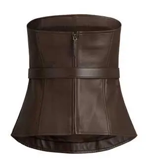 Ralph Lauren Lambskin Jenevieve Bustier Top