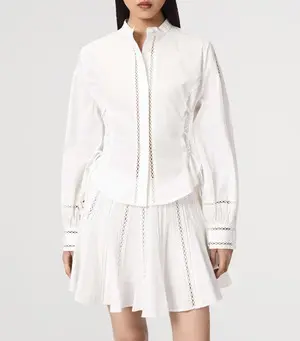 ALLSAINTS Organic Cotton Open-work Frances Shirt