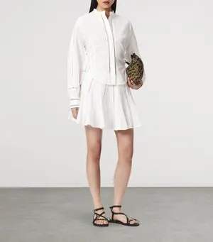 ALLSAINTS Organic Cotton Open-work Frances Shirt