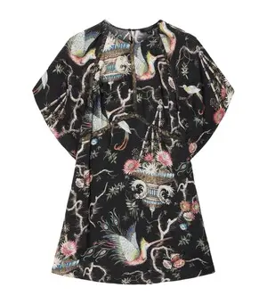 ALLSAINTS Xena Printed Mini T-shirt Dress - Black
