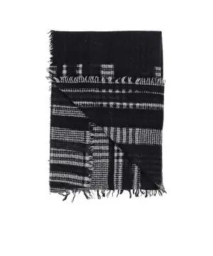 Faliero Sarti Checked Fringed Scarf