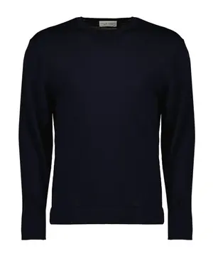 Officine Générale Crew-neck Long-sleeve Sweater - Navy