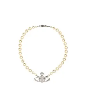 VIVIENNE WESTWOOD Logo Embellished Pearl Choker