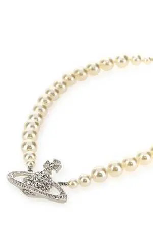 VIVIENNE WESTWOOD Logo Embellished Pearl Choker