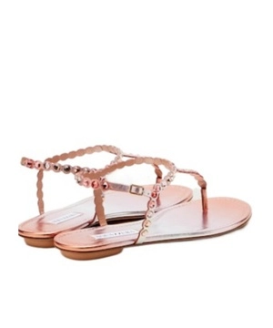 AQUAZZURA Crystal Strap Sandals