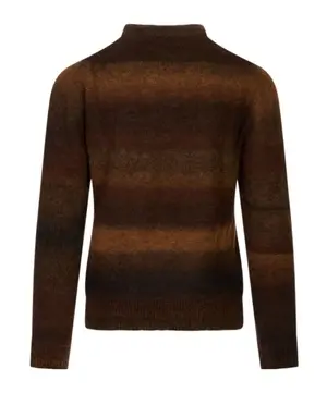 Corneliani Long-sleeved Sweater With High Neck And Ribbed Trim