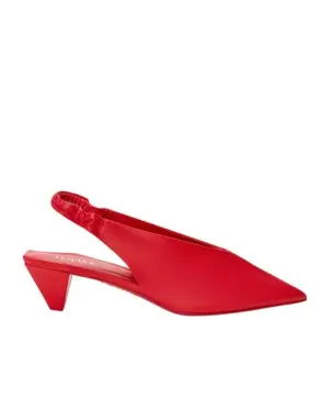 Loewe Pointed-toe Slingback Pumps - Red