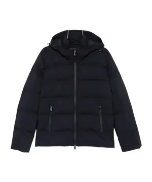 Paul & Shark Hooded Quilted Jacket - Black
