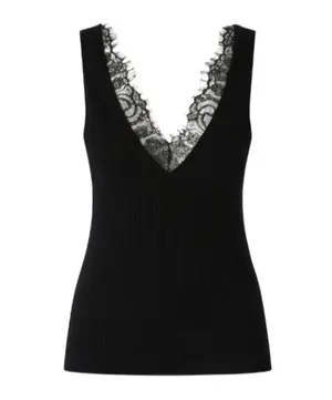 Pinko Lace-trim Tank Top