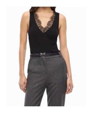 Pinko Lace-trim Tank Top