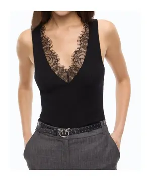 Pinko Lace-trim Tank Top