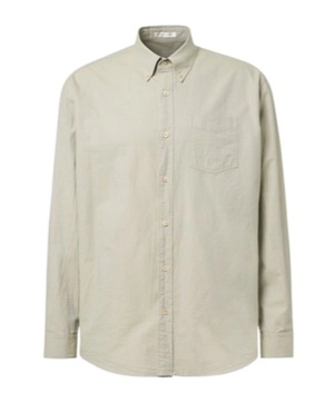 THE ROW Pompeo Cotton Chambray Shirt - Nude