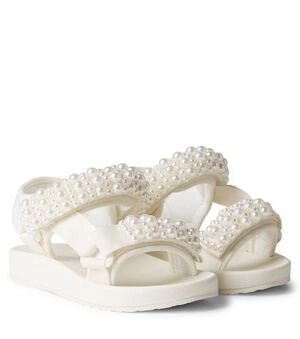 Monnalisa Faux Pearl-embellished Sandals