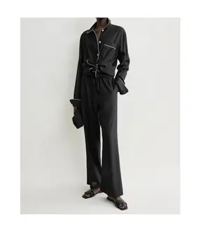TOTEME Piped Silk Trousers