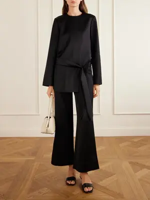 TOTEME Belted Long-sleeve Top