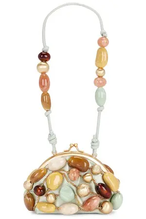 Cult Gaia Mercier Mini Wrislet Bag With Faux Stones