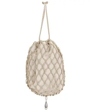 Savette Macrame Pouch Bag - Bone