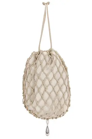 Savette Macrame Pouch Bag - Bone
