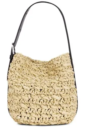 TOTEME Small Belted Raffia Tote Bag - Natural