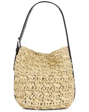 TOTEME Small Belted Raffia Tote Bag - Natural