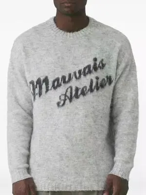 MAUVAIS Logo-print Brushed-knit