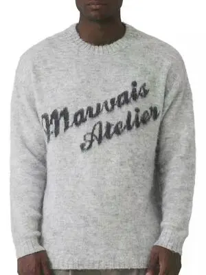 MAUVAIS Logo-print Brushed-knit