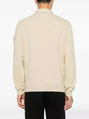 Stone Island Logo-patch Long-sleeve Polo Shirt